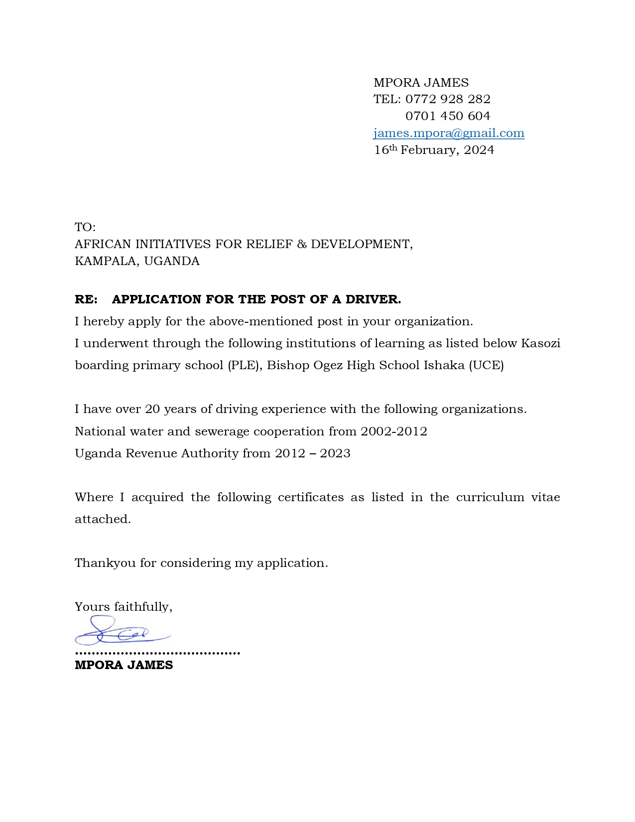 james.mpora - WORKAWEB